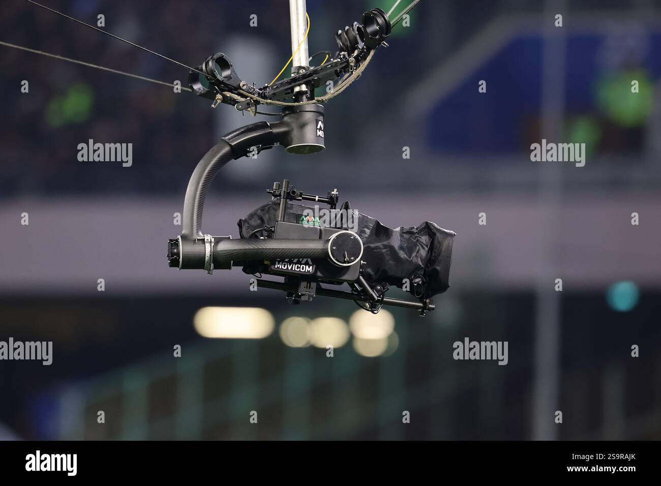 A spidercam during the Serie A football match between SSC Napoli and ...