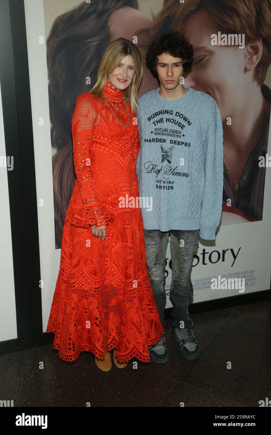 Laura Dern and son Ellery Harper at the 'Marriage Story' film premiere ...