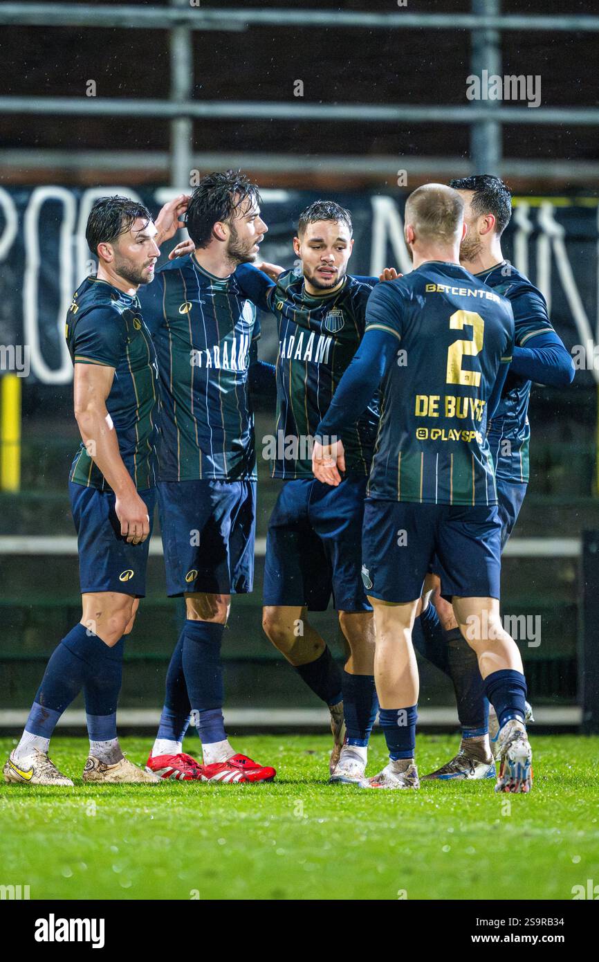 Hasselt, Belgium. 25th Jan, 2025. Milts Livio (11) of Sporting Hasselt ...