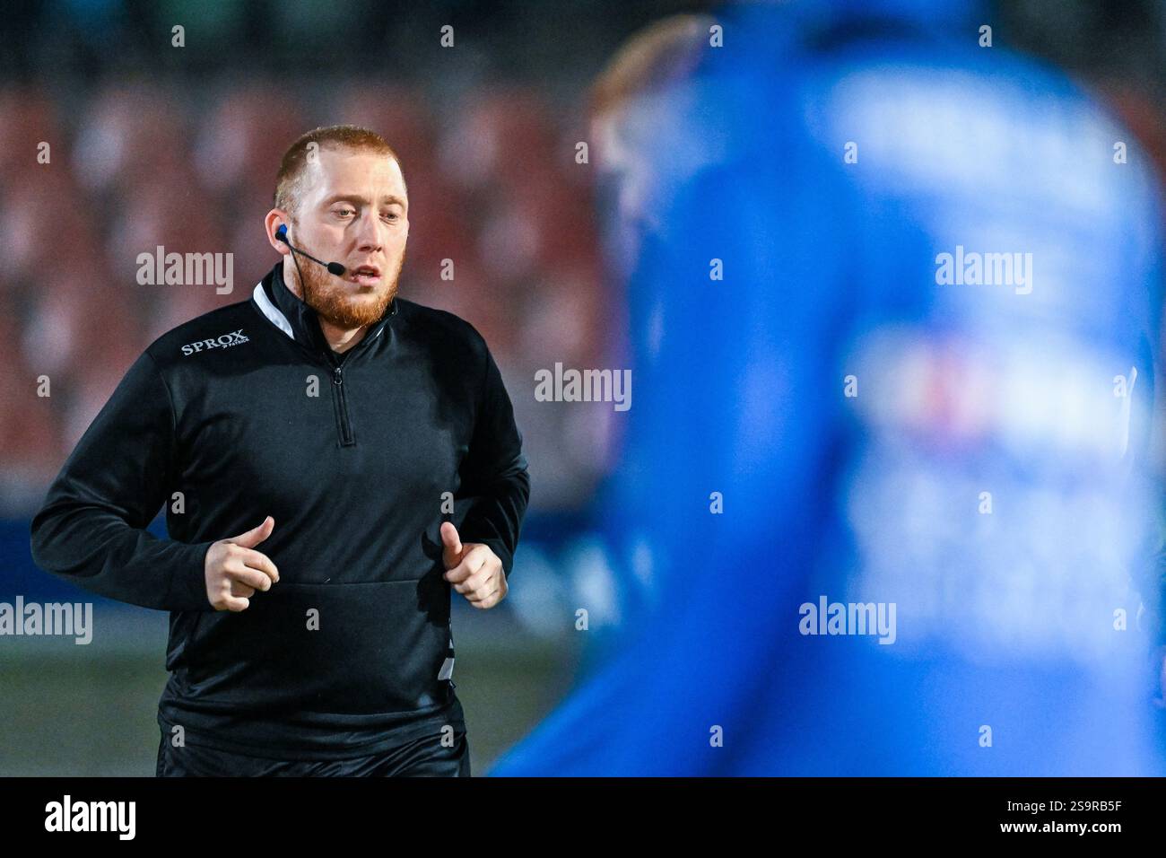 Hasselt, Belgium. 25th Jan, 2025. referee Tom Lamberigts pictured ...