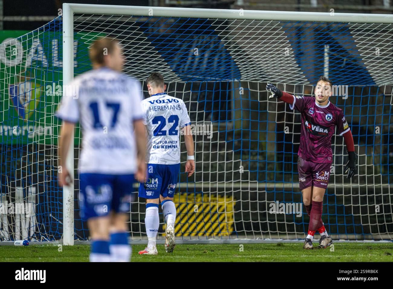 Hasselt, Belgium. 25th Jan, 2025. Van Aerschot Fre (1) of KSK Heist ...