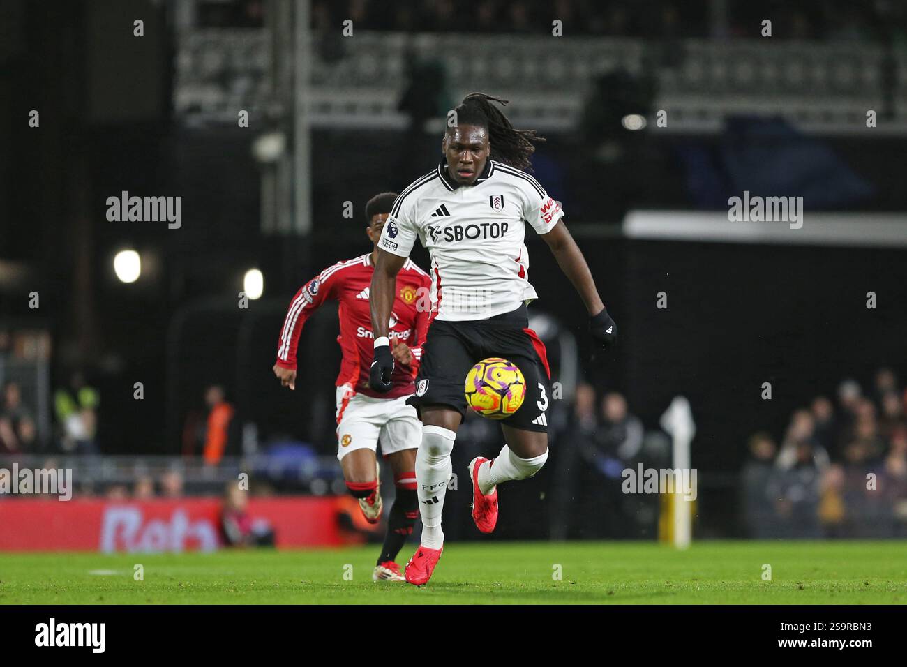 London, UK. 26th Jan, 2025. Craven Cottage, January 26th 2025: Calvin ...