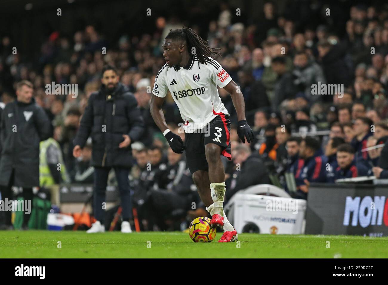 London, UK. 26th Jan, 2025. Craven Cottage, January 26th 2025: Calvin ...