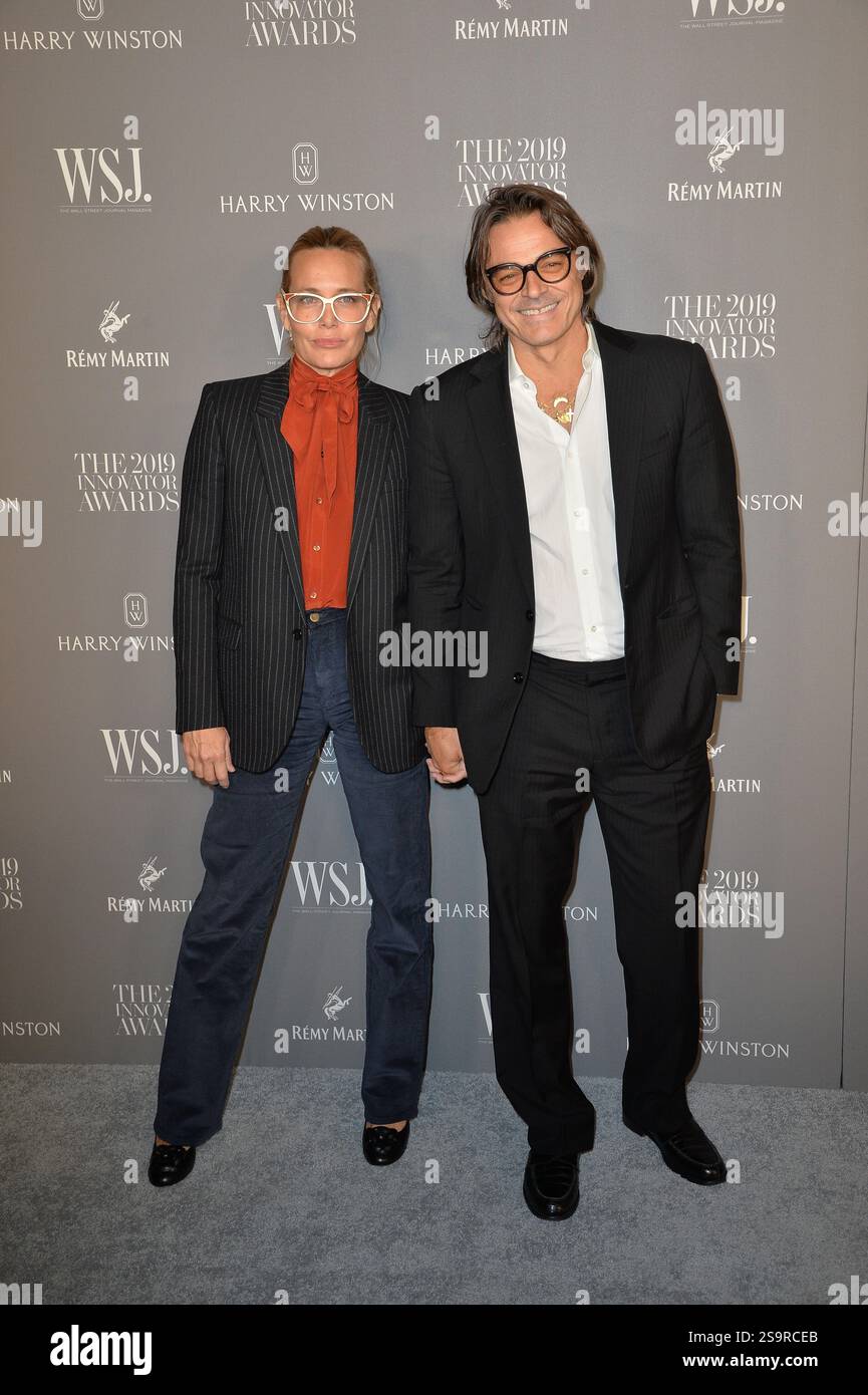 Mary Frey and Mario Sorrenti arriving at the WSJ Mag 2019 Innovator ...