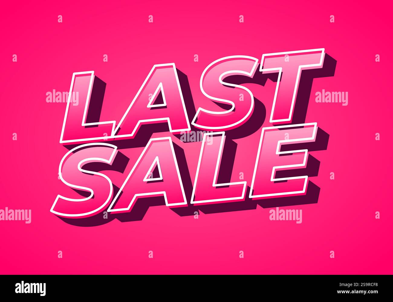 Last sale. Text effect design for sales promotion in bold font Stock ...