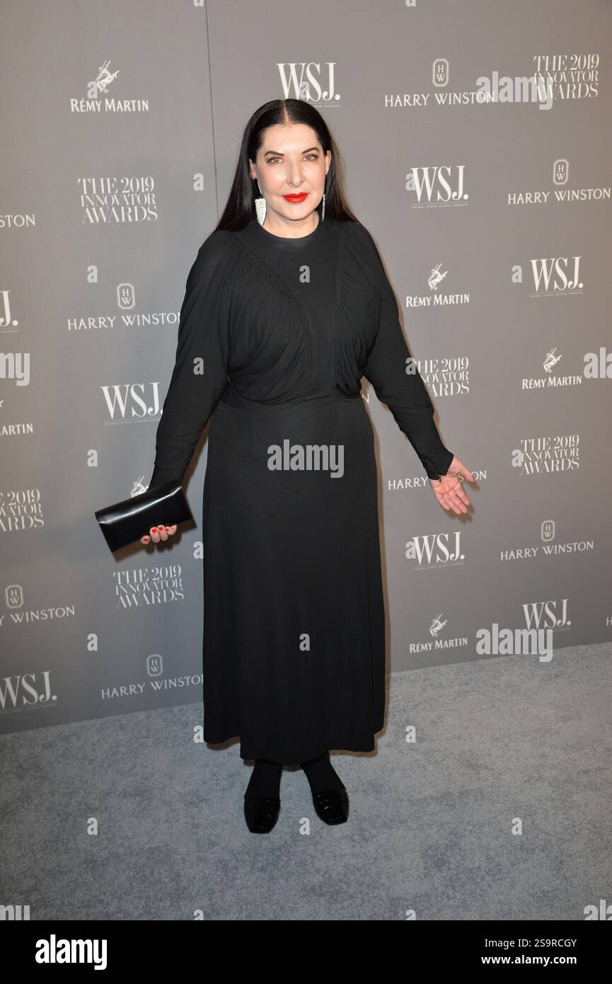 Marina Abramovic arriving at the WSJ Mag 2019 Innovator Awards at The ...