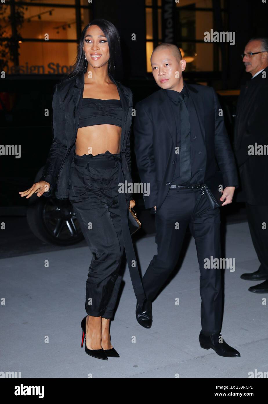MJ Rodriguez and Jason Wu arriving at the WSJ Mag 2019 Innovator Awards ...