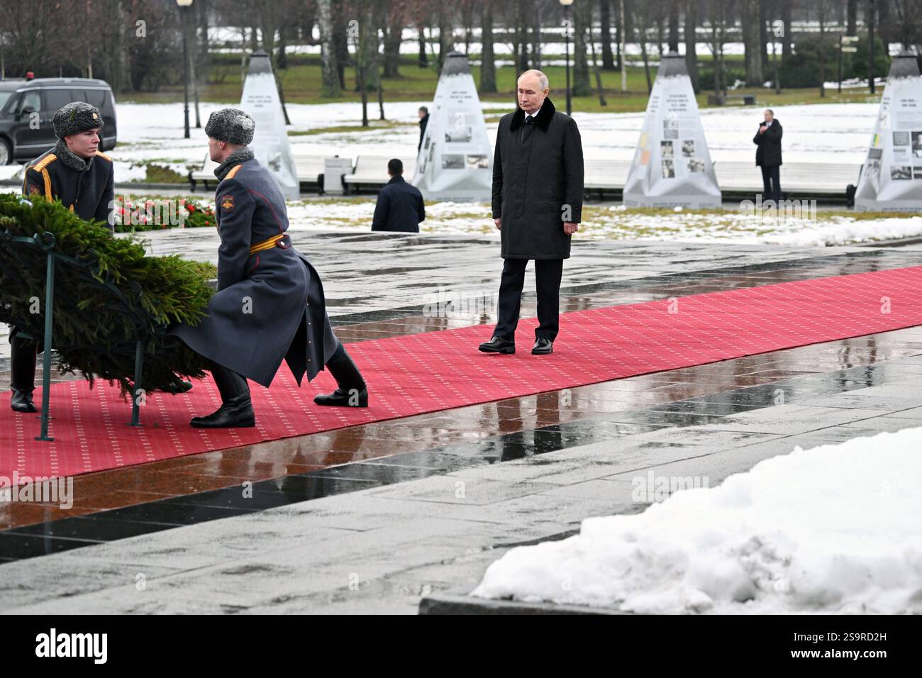 Russian President Vladimir Putin during the wreath-laying ceremony at ...