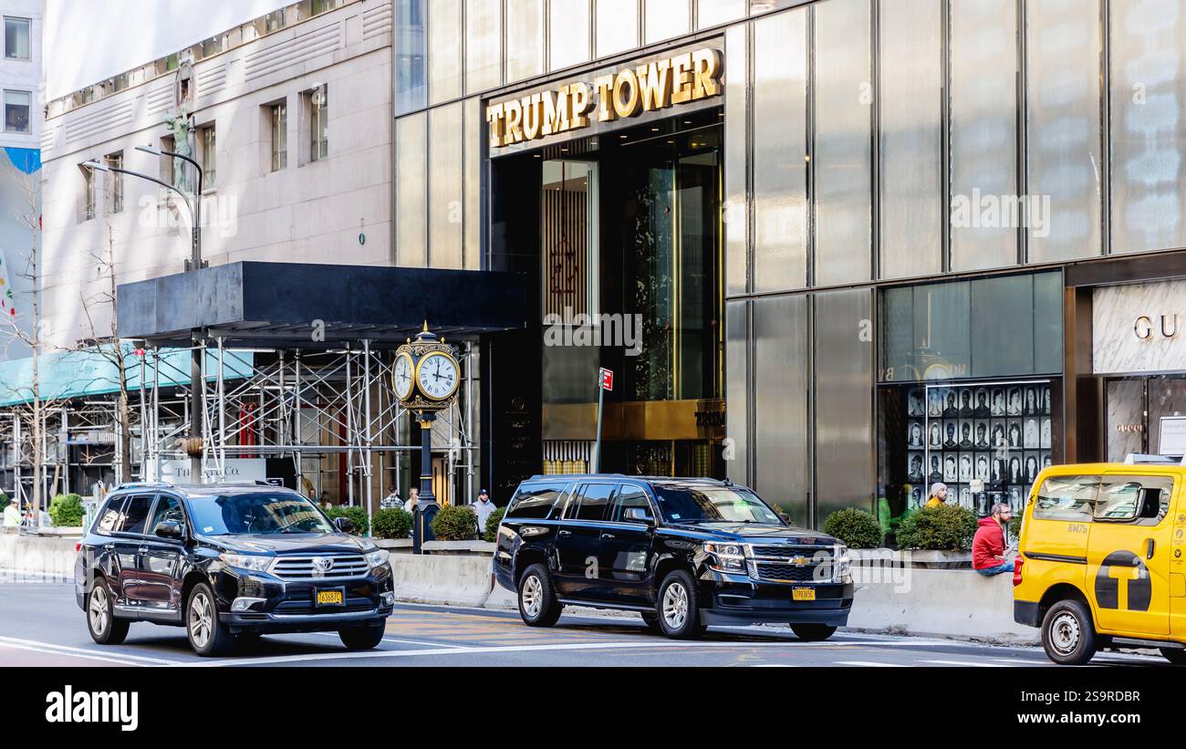 New York, Manhattan, USA - February 15, 2023: architecture detail of ...