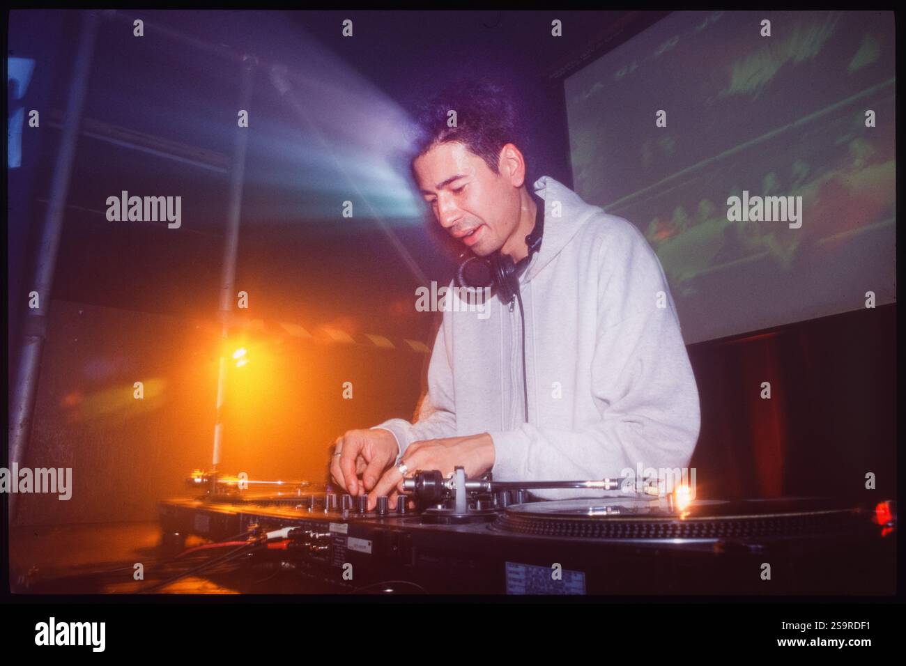 BOMB THE BASS, DJ SET, 2000: Timothy Simenon from Bomb The Bass playing ...