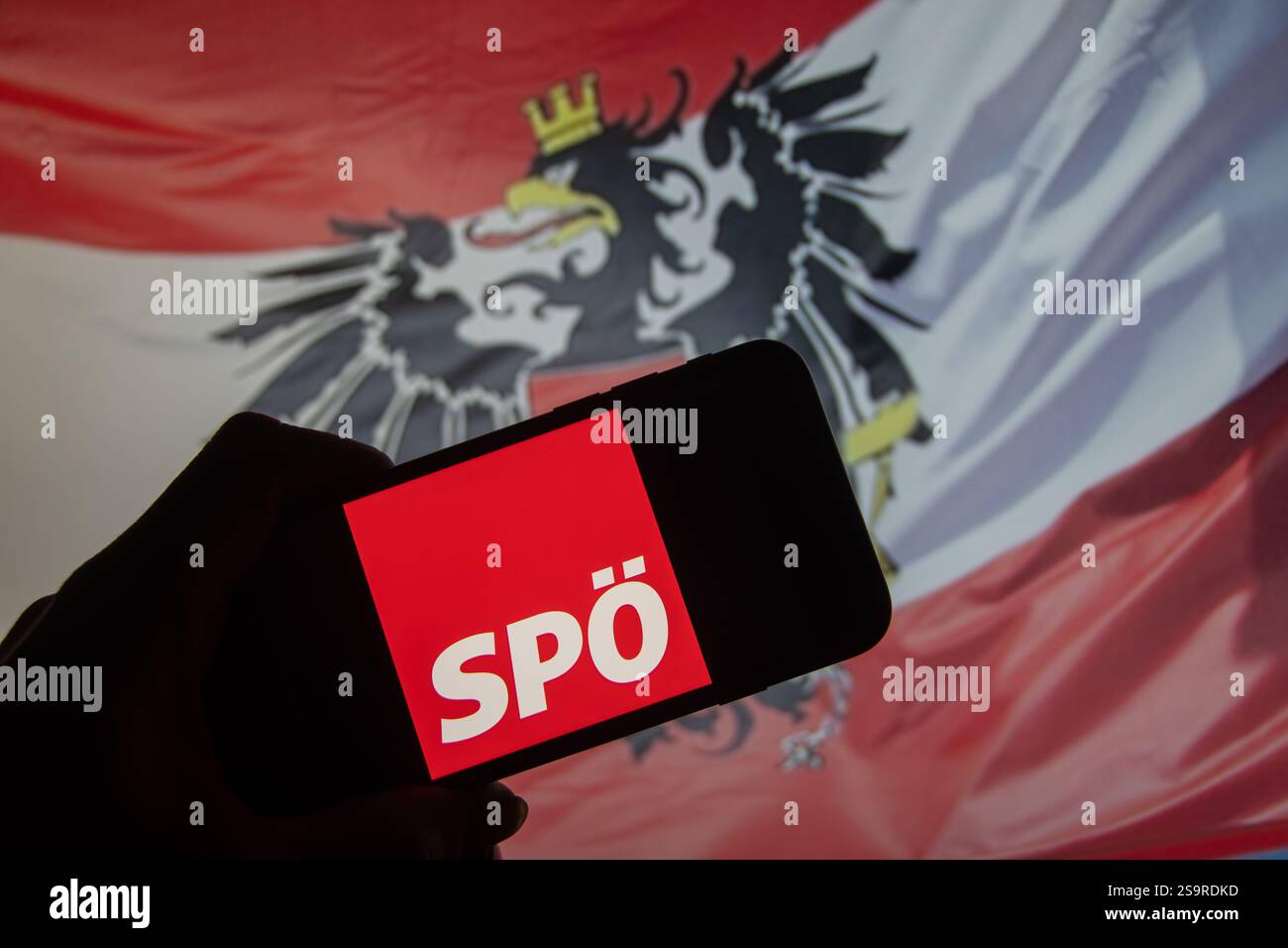 Rheinbach, Germany 26 January 2025, The logo of the Austrian party "SPÖ ...