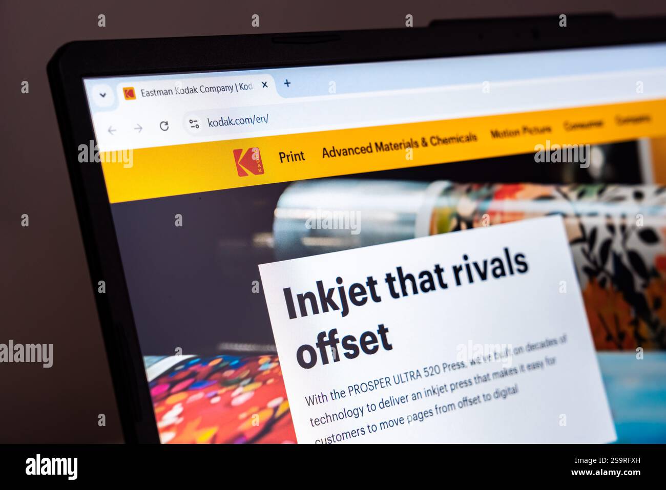 New York, USA - January 22, 2025: Eastman Kodak Company official ...