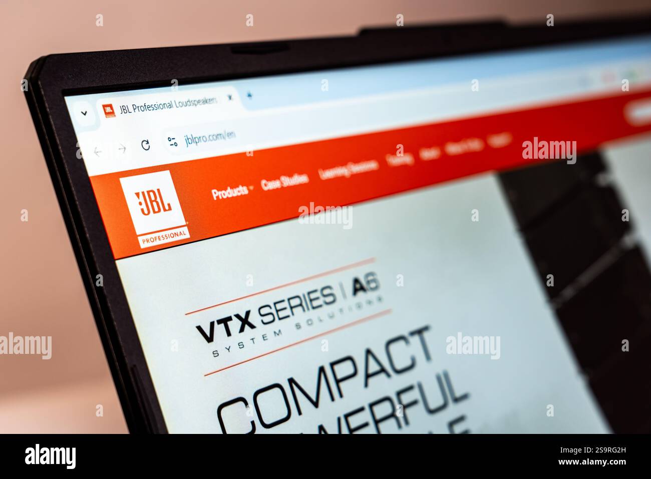 New York, USA - January 20, 2025: JBL Professional audio equipment ...