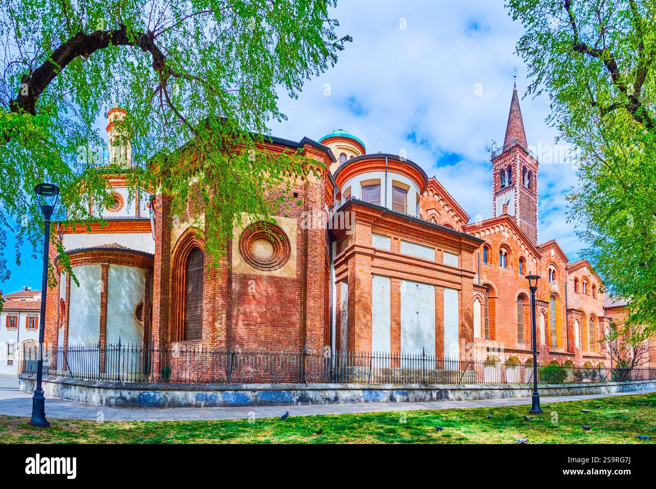Medieval Basilica of Sant'Eustorgio and Basilicas Park in Milan, Italy ...