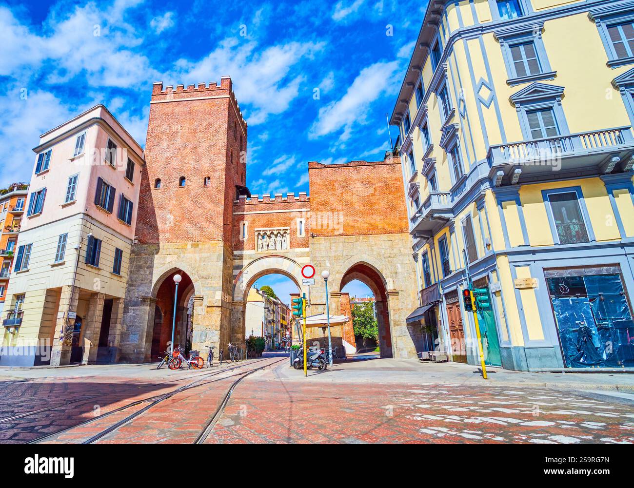 Porta Ticinese, the medieval gates in historic neighborhood sandwiched ...