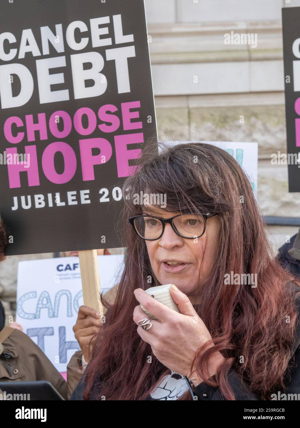London, UK. 27 Jan 2025. Lorraine Inglis, Debt for Climate. At the ...