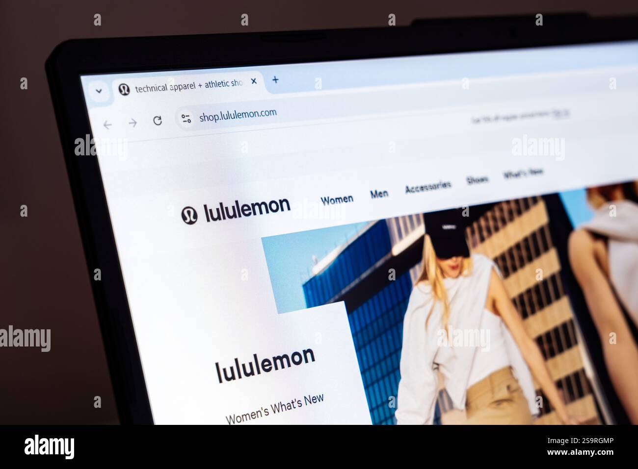 New York, USA - January 22, 2025: Lululemon website displayed on laptop ...