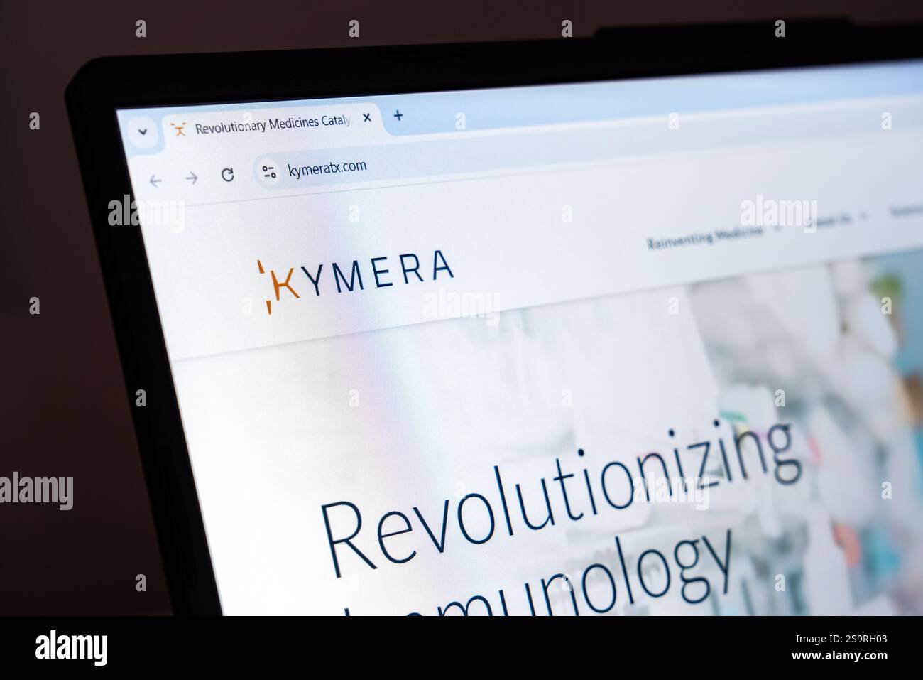 New York, USA - January 22, 2025: Kymera website displayed on laptop ...