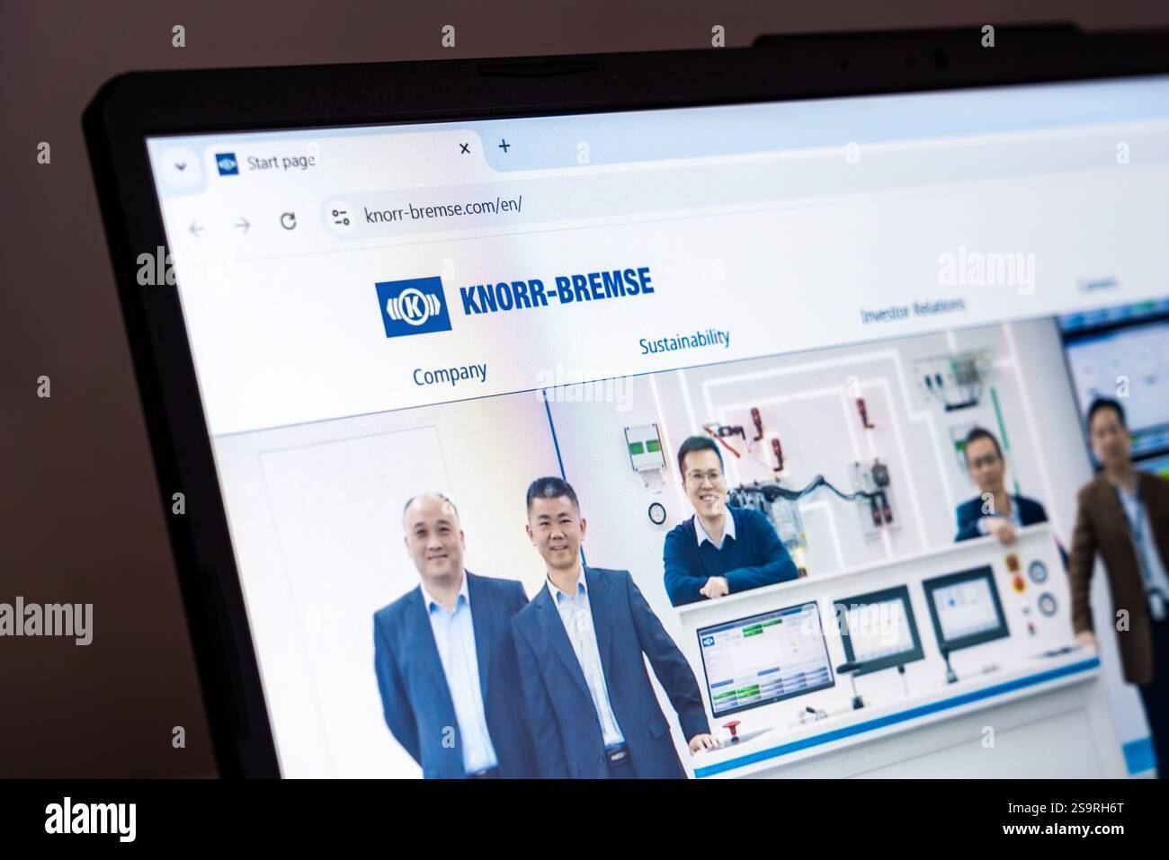 New York, USA - January 22, 2025: Knorr-Bremse corporate website ...