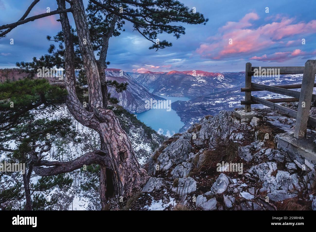 Sunrise from Banjska Stena in Tara National Park Stock Photo - Alamy