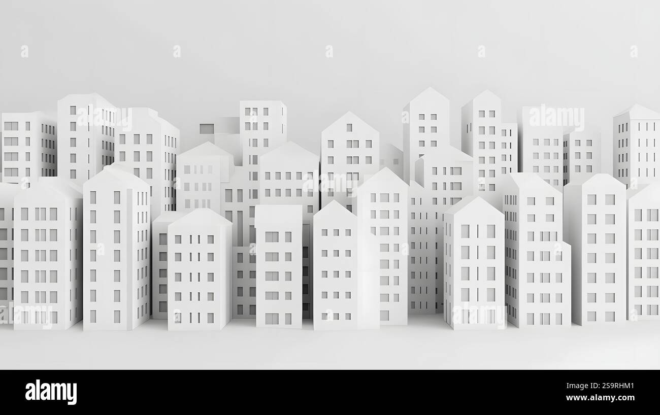 Monochrome Modular Buildings Arranged in a Neatly Organized Layout ...