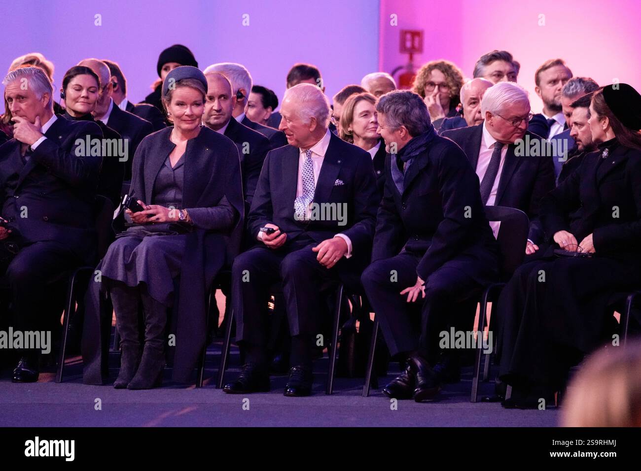 Britain's King Charles III sits between Denmark's King Frederik X and ...