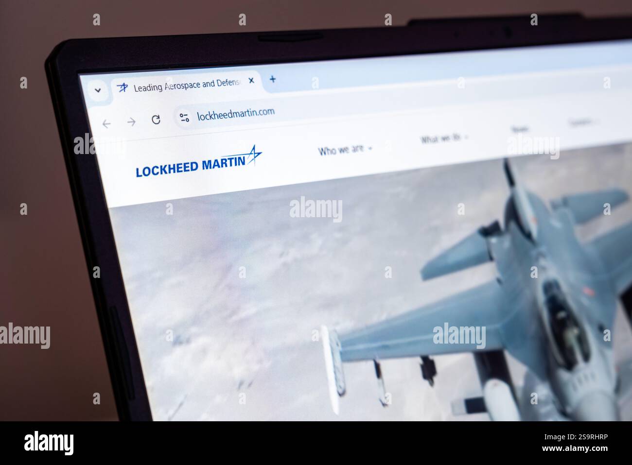 New York, USA - January 22, 2025: Lockheed Martin website displayed on ...