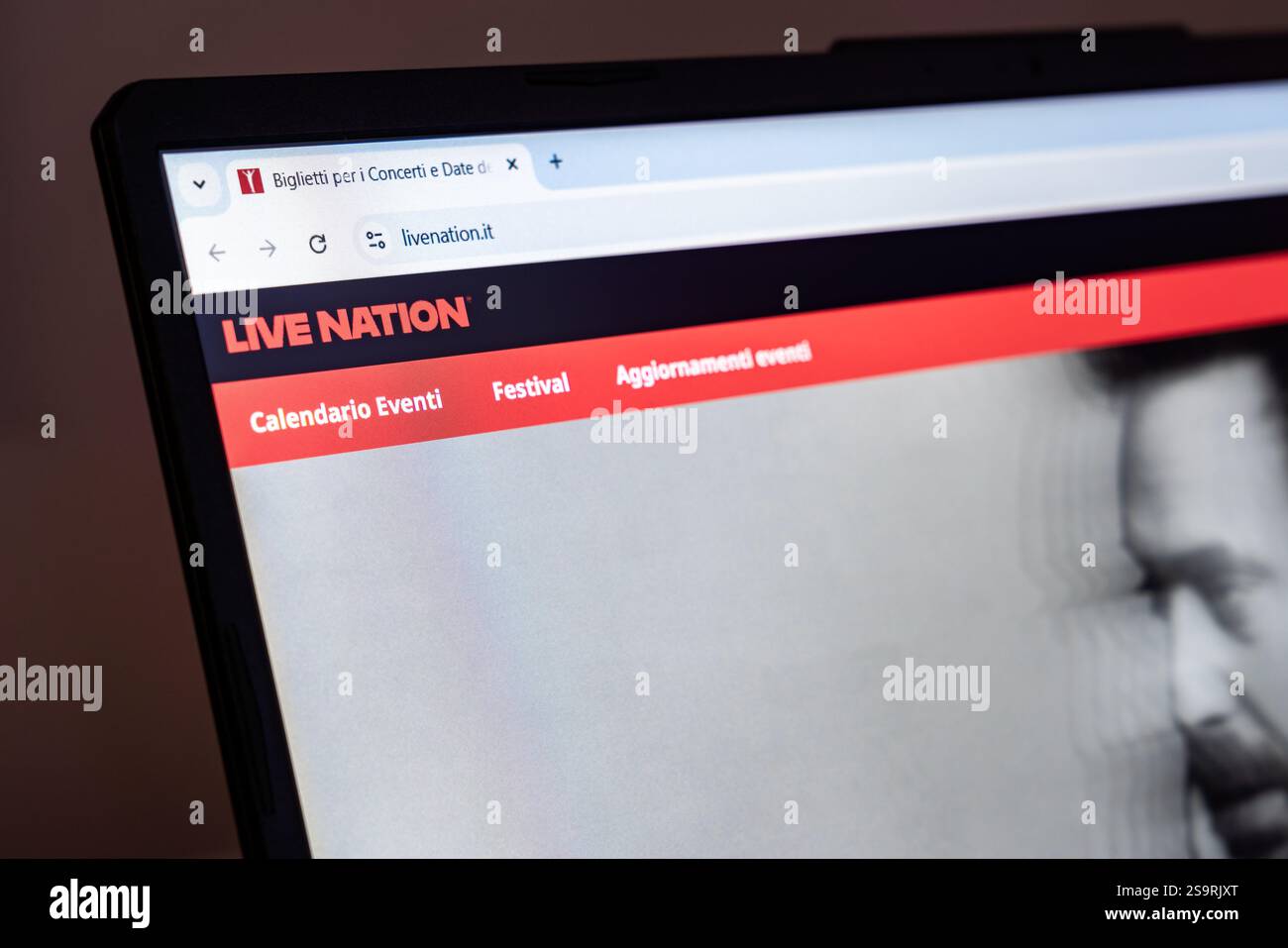 New York, USA - January 22, 2025: Live Nation website displayed on ...