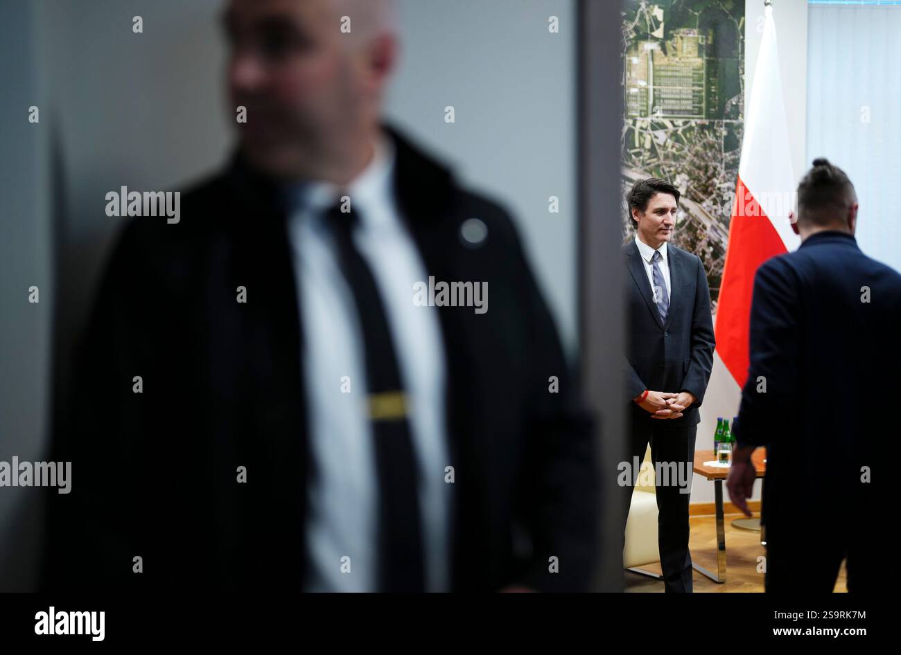 Canada Prime Minister Justin Trudeau arrives to meet with Polish ...