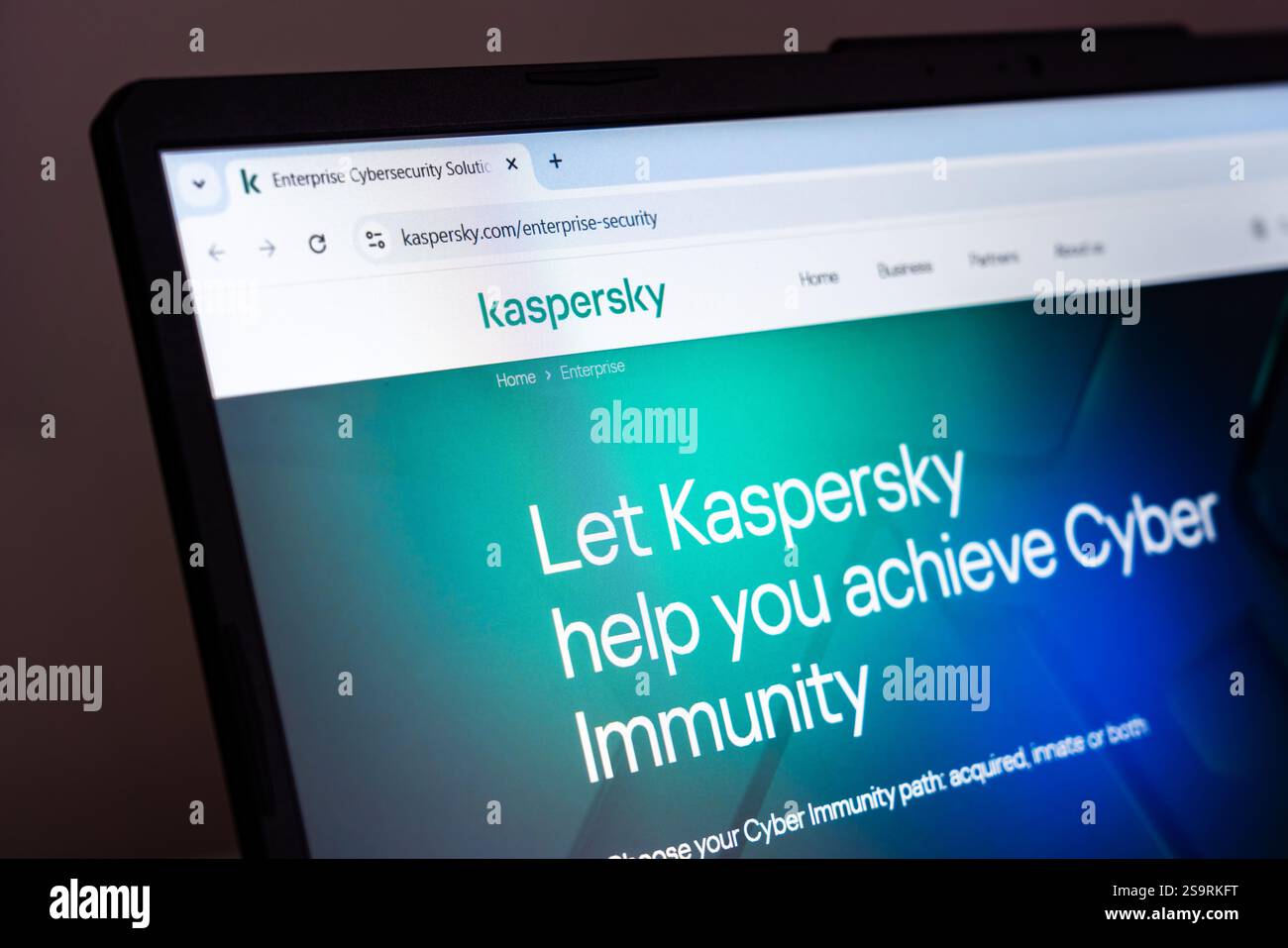 New York, USA - January 22, 2025: Kaspersky official enterprise ...