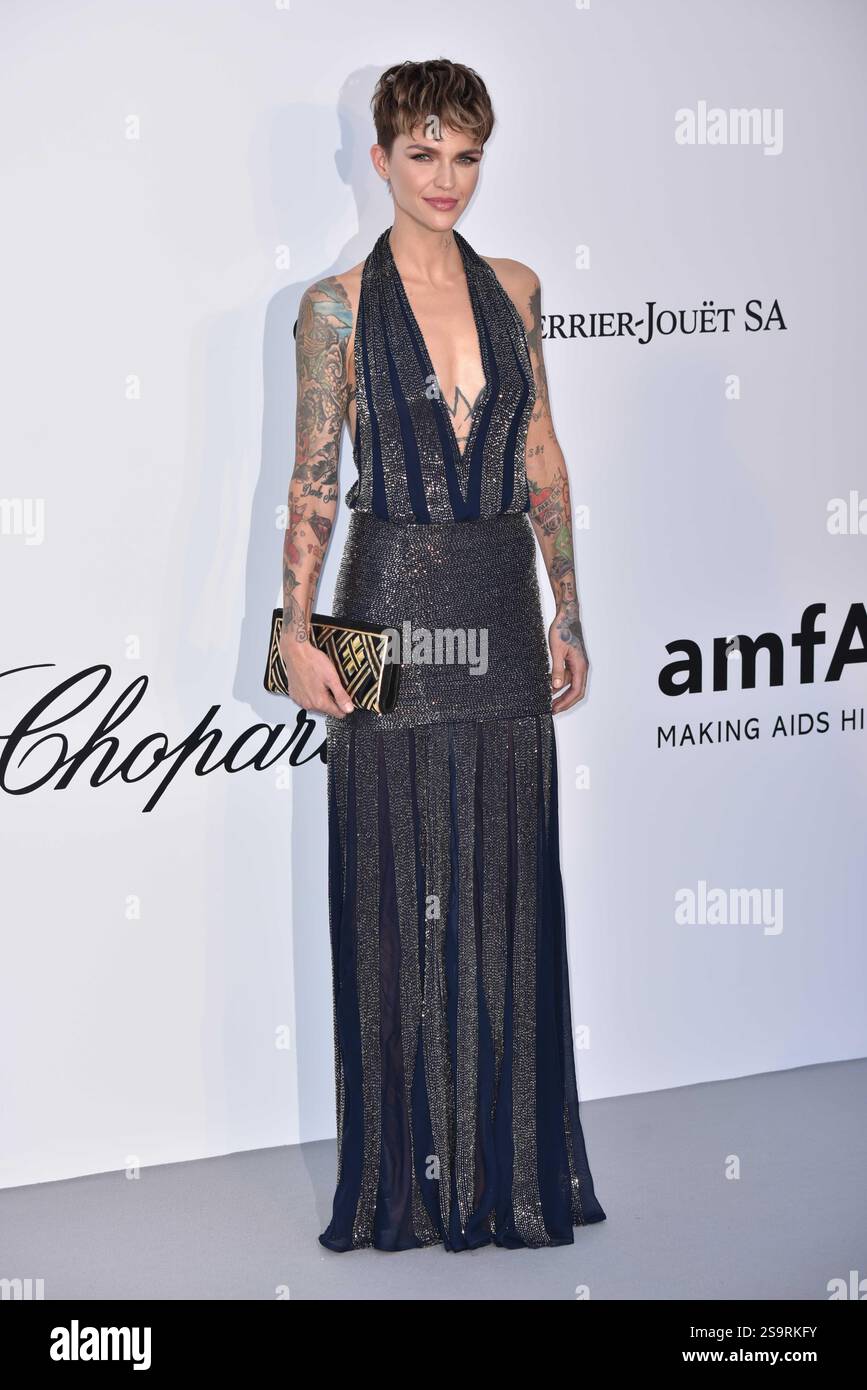 Ruby Rosearrivals at 25th annual amfAR Gala at Hotel du Cap, Antibes ...