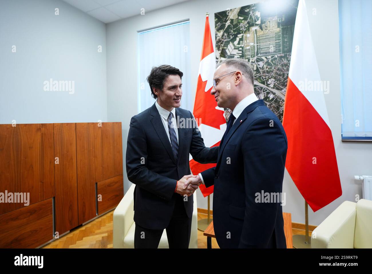 Oswiecim, Poland. 27th Jan, 2025. Prime Minister Justin Trudeau meets ...