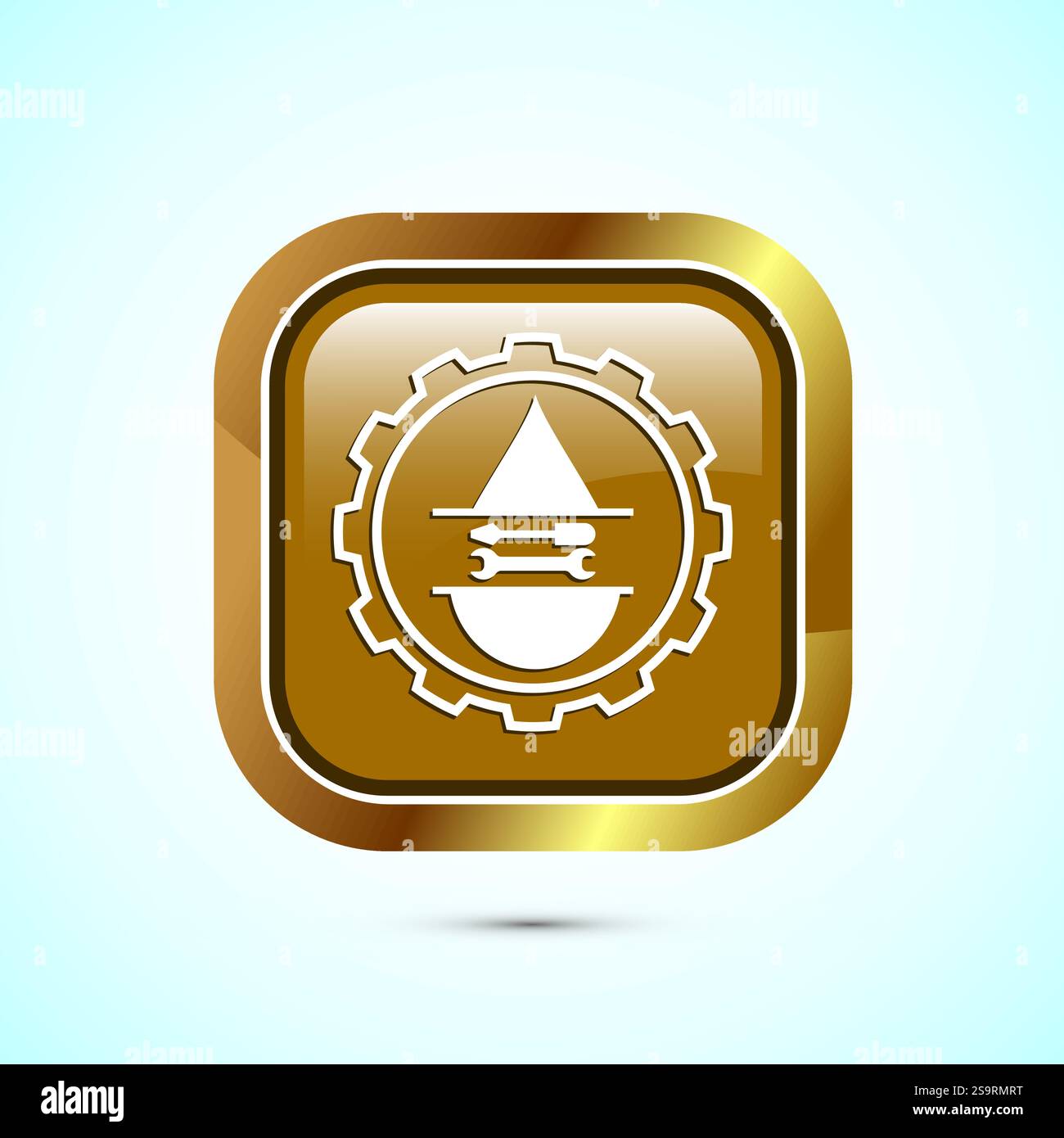 Water supply service icon design illustration. Plumbing repair service ...