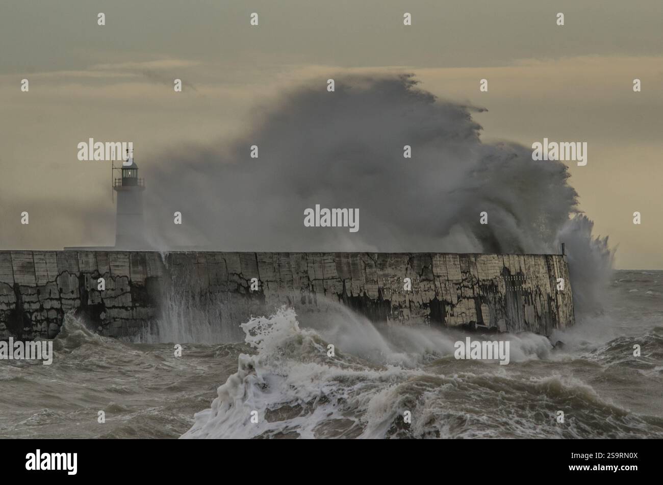 Newhaven, East Sussex, UK. 27th Jan, 2025. In the wake of Eowyn, Storm ...