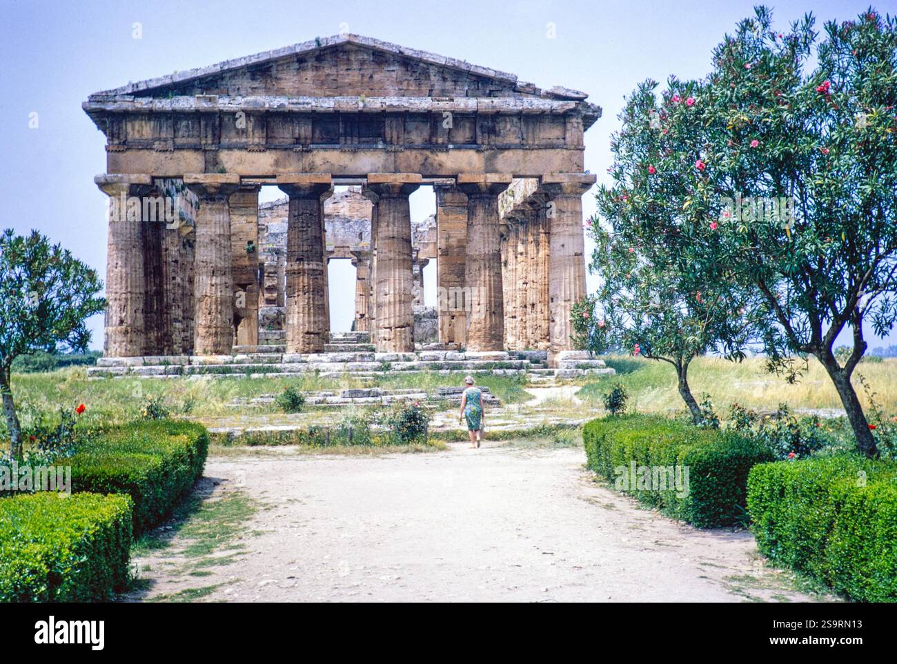 Temple of Hera II, also known as the Temple of Neptune, Paestum archaeological park, Campania ...