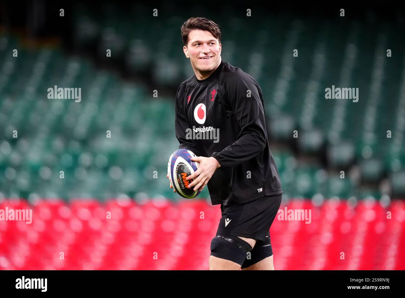 Wales' Teddy Williams during a training session at the Principality ...