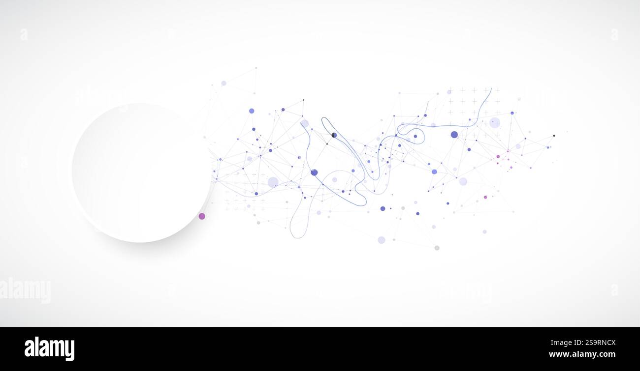 Template for science or technology presentation. Plexus style ...