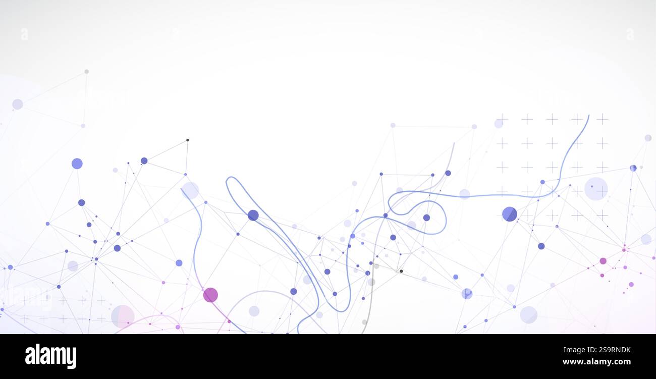 Template for science or technology presentation. Plexus style ...