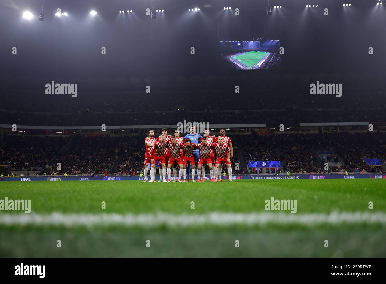 Milan, Italy. 22nd Jan, 2025. The Giron FC starting eleven line up for ...
