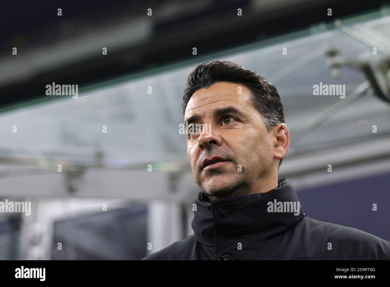 Milan, Italy. 19th Jan, 2025. Michel Head coach of Girona FC looks on ...