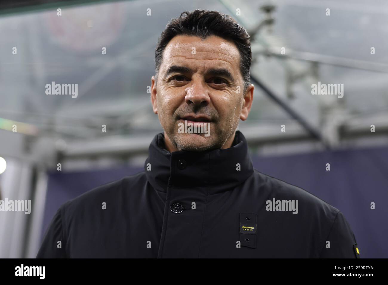 Milan, Italy, 19th January 2025. Michel Head coach of Girona FC looks ...
