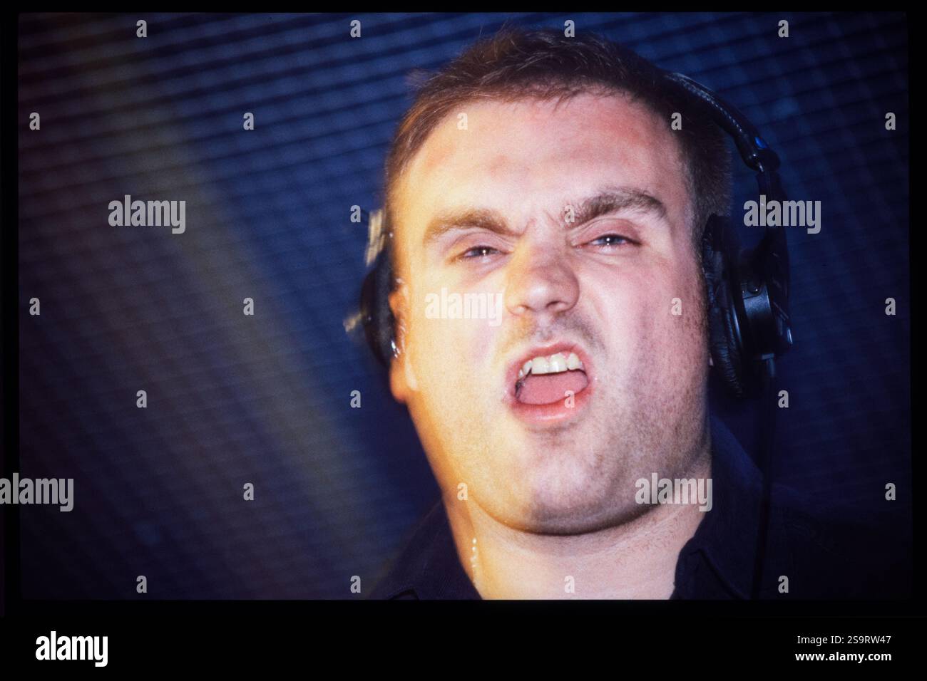 DJ Seb Fontaine playing a live DJ Set at Creamfields Festival in ...