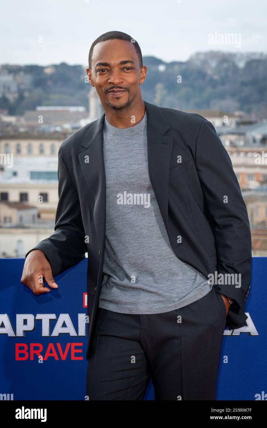 Rome, Italy. 27th Jan, 2025. Anthony Mackie attends "Captain America ...