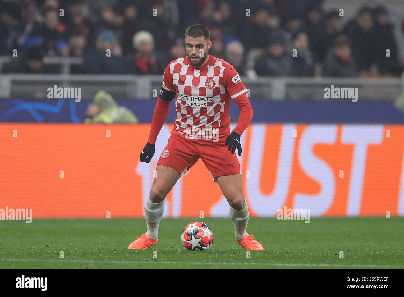 Milan, Italy. 22nd Jan, 2025. David Lopez of Girona FC during the UEFA ...