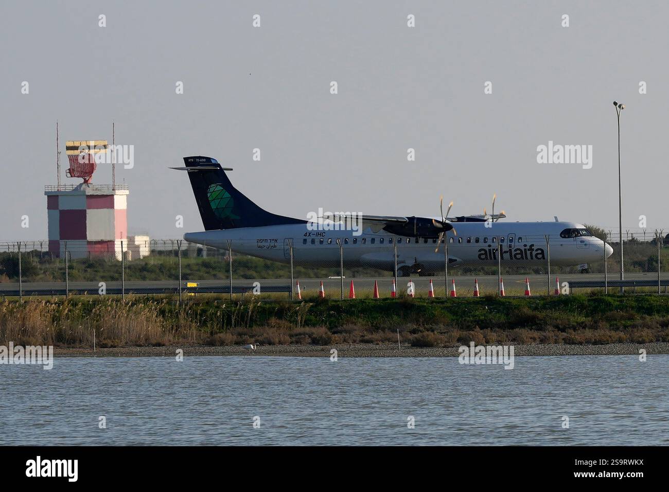 A passenger aircraft belonging to the Israel's airlines air Haifa is ...