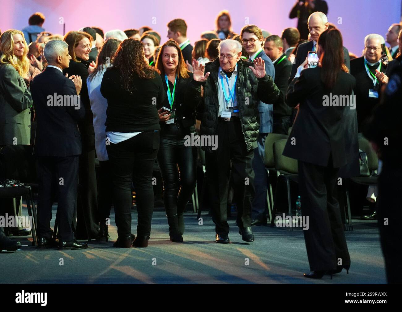 Oswiecim, Poland. 27th Jan, 2025. Holocaust survivor David Mandel is ...