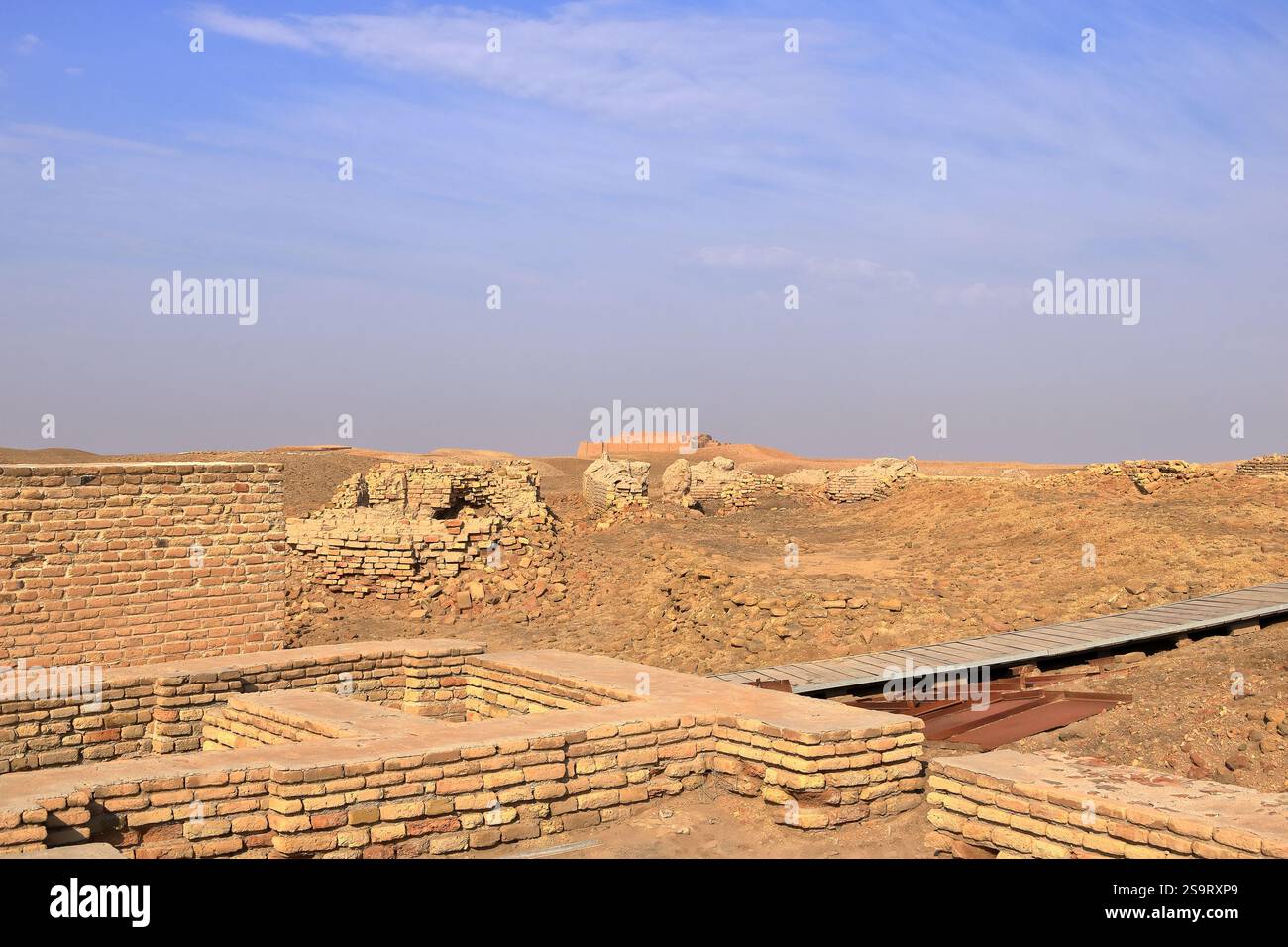 the restored ziggurat in ancient Ur, sumerian temple, Iraq Stock Photo ...