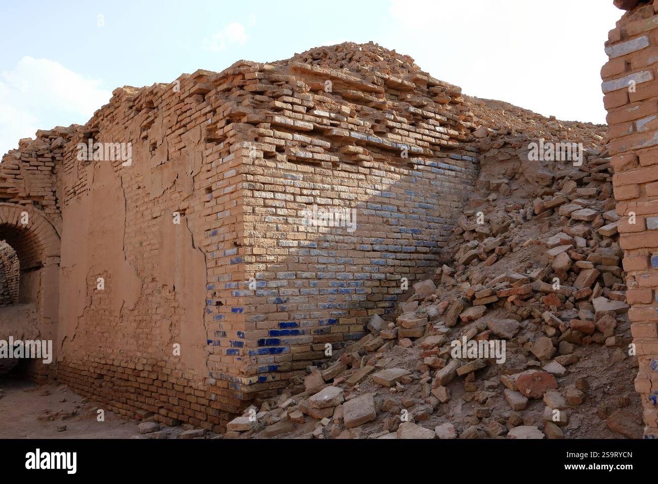 walls and bricks in the excavation site in the Ancient City of Uruk ...