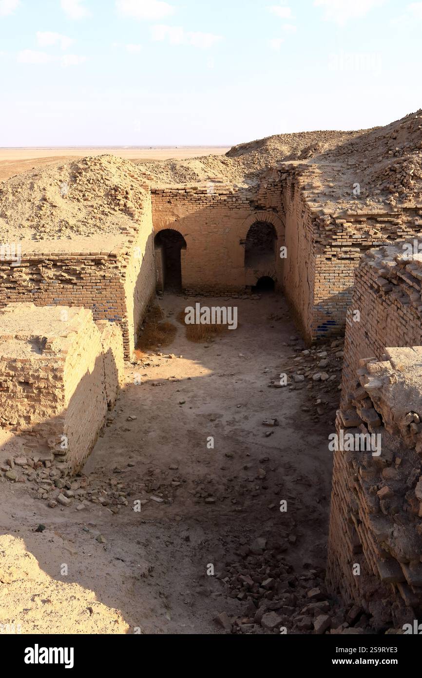 walls and bricks in the excavation site in the Ancient City of Uruk ...