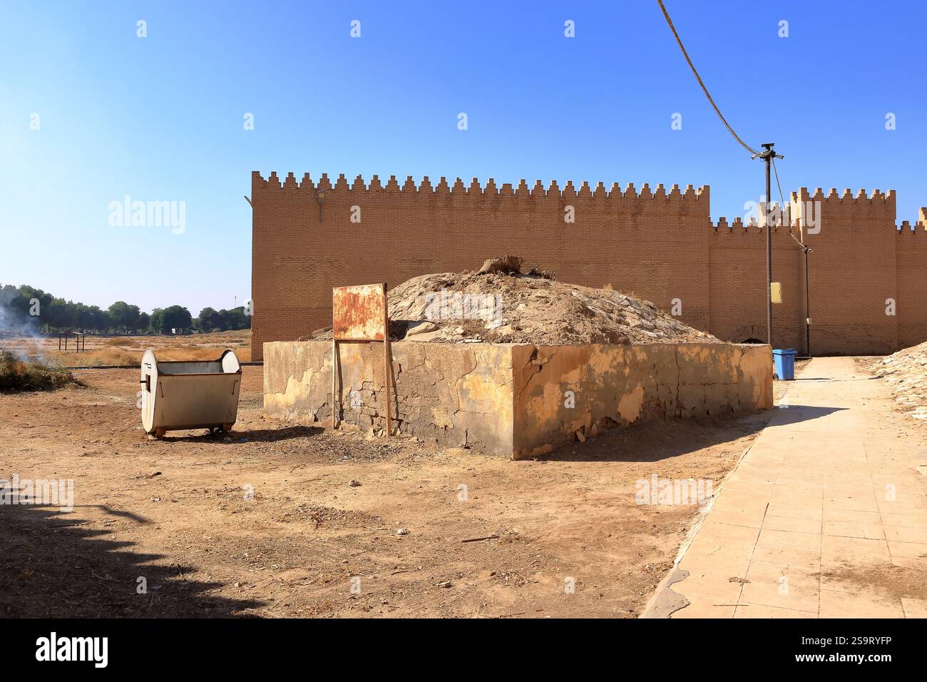 old walls of the ancient city of Babylon in Iraq Stock Photo - Alamy